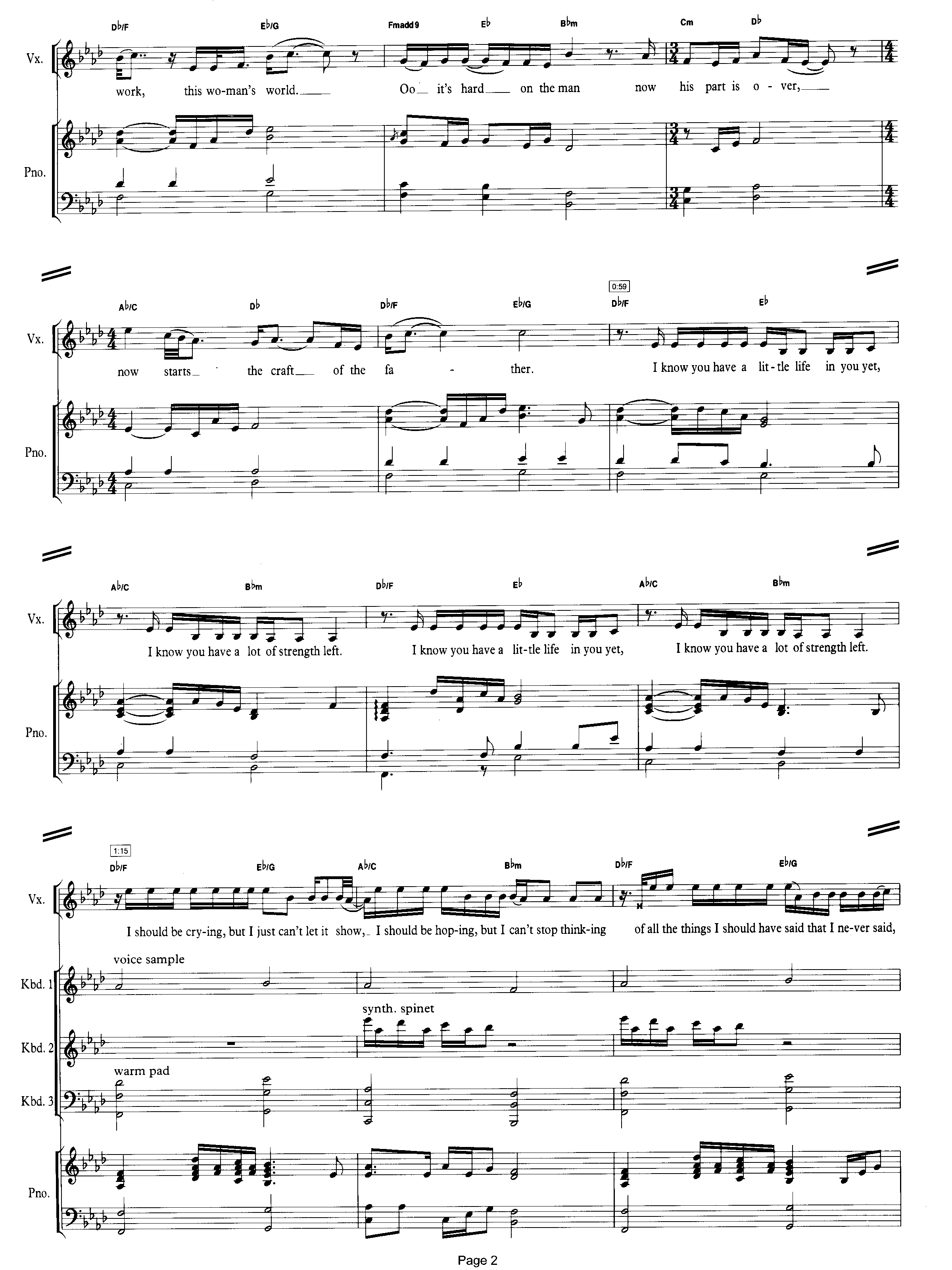 Kate Bush Sheet Music